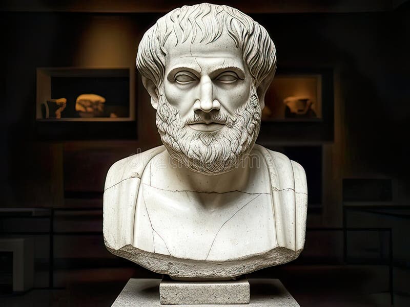 Ancient Marble Bust of Aristotle in Museum Setting Editorial Photography - Image of dramatic ...