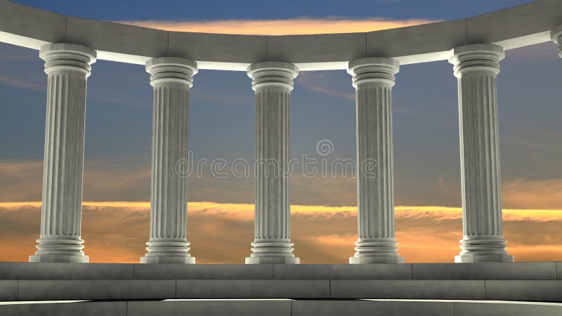 Ancient marble pillars stock illustration. Illustration of rome - 40322711