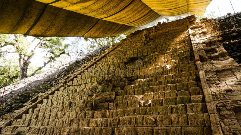 Ancient Maya CopÃ¡n Ruins in Honduras. Stock Image - Image of stone ...