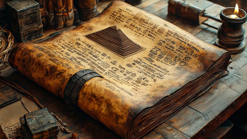 Ancient Mayan Codex with Astronomical Glyphs and Rituals Stock ...