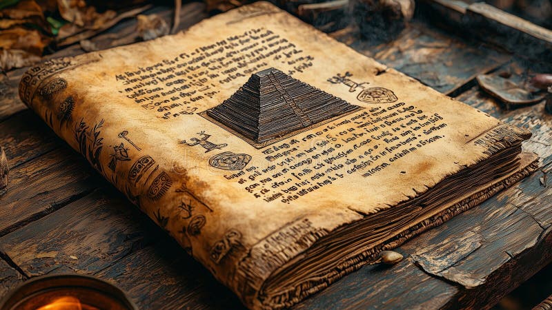 Ancient Mayan Codex with Astronomical Glyphs and Rituals Stock ...