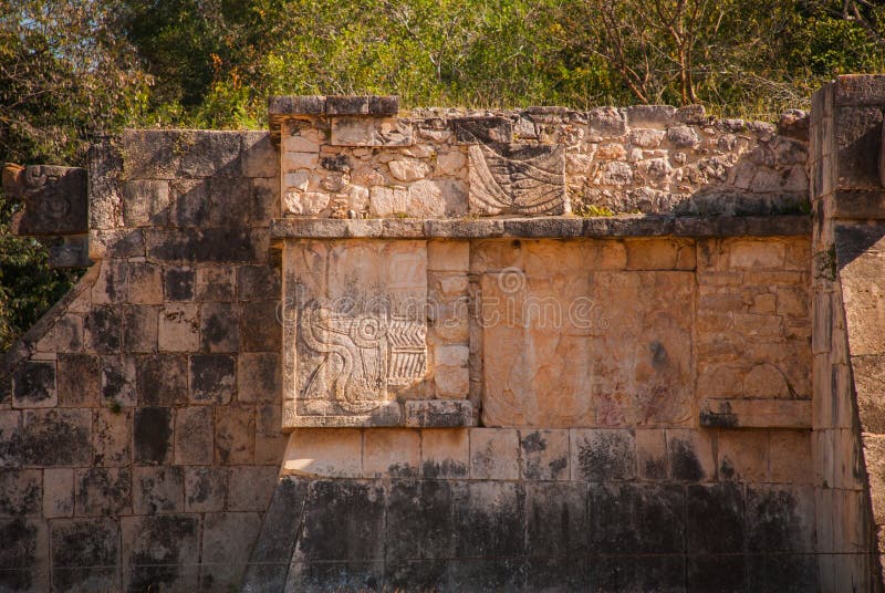 Ancient Mayan Drawings on Stone. the Texture of the Stone Stock Image ...