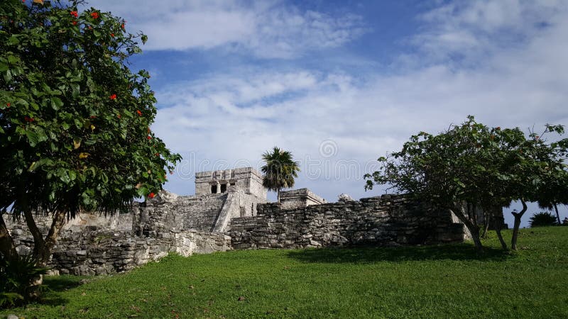 Ancient Mayan fortress stock image. Image of riviera - 73824185