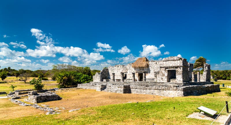 Ancient Mayan Ruins at Tulum in Mexico Stock Image - Image of ...