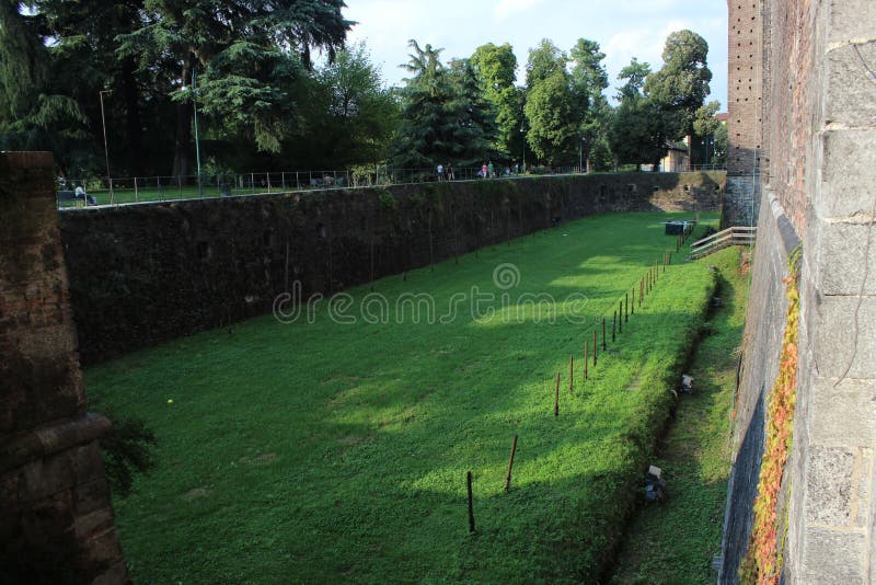 Ancient Medieval Garden View in Milano Italy Stock Photo - Image of ...