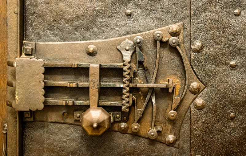 Vintage metal lock stock photo. Image of antique, medieval - 286684514