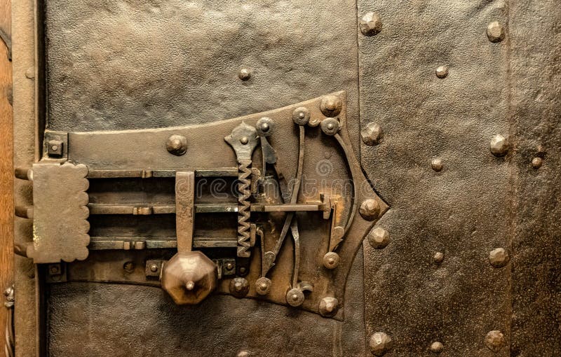 Vintage metal lock stock image. Image of furniture, chest - 286684529