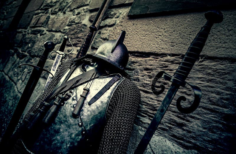 Ancient Medieval Protection and Security Armor Stock Photo - Image of ...
