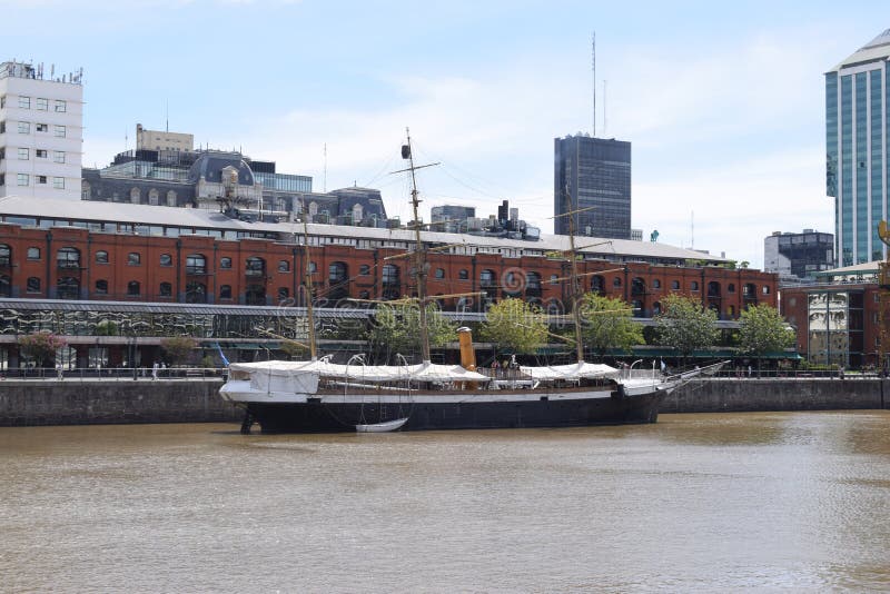 Ancient Medieval Ship at the Pier on the River Stock Photo - Image of ...