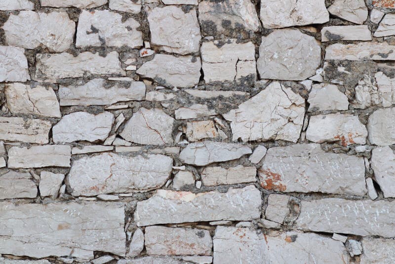 Ancient Medieval Stone Masonry. Texture of a Fragment of a Wall of an ...