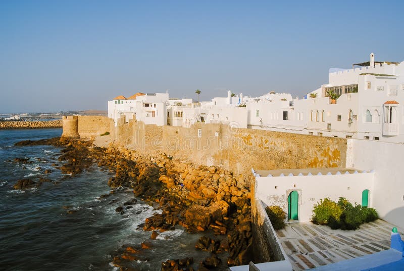 Ancient Medina of Asilah, Northern Morocco Stock Image - Image of blue ...