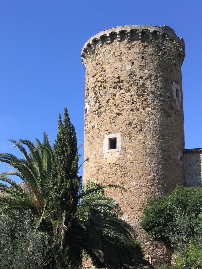Ancient Mediterranean Watchtower (Costa Brava, Spain) Stock Photo ...