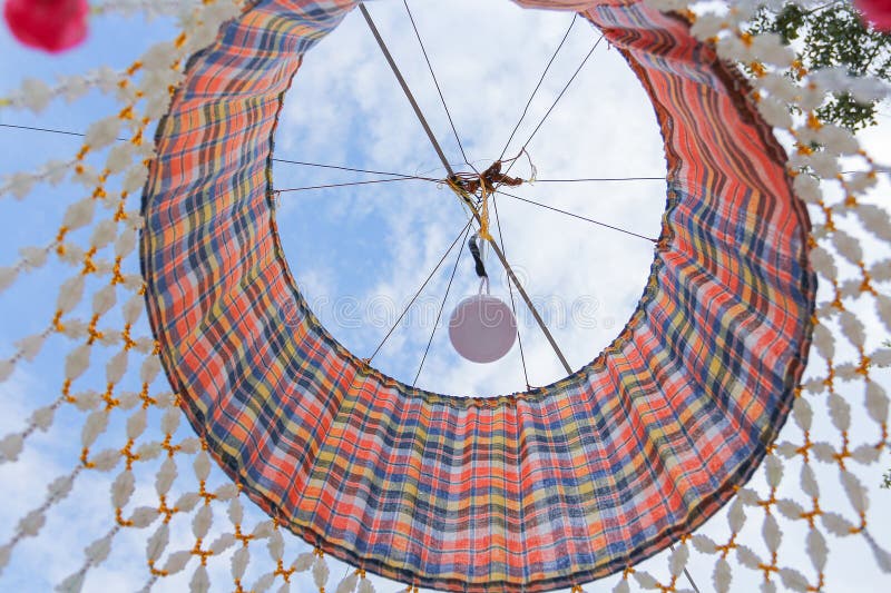 An Ancient Merit-making Tradition Using Objects and Flags Decorated ...