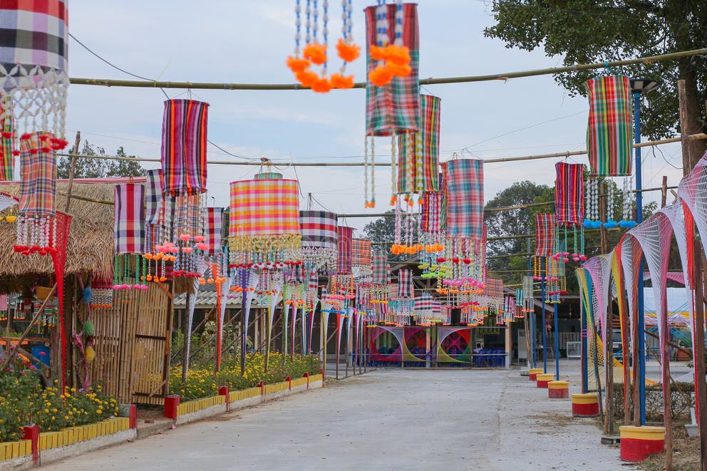 An Ancient Merit-making Tradition Using Objects and Flags Decorated ...