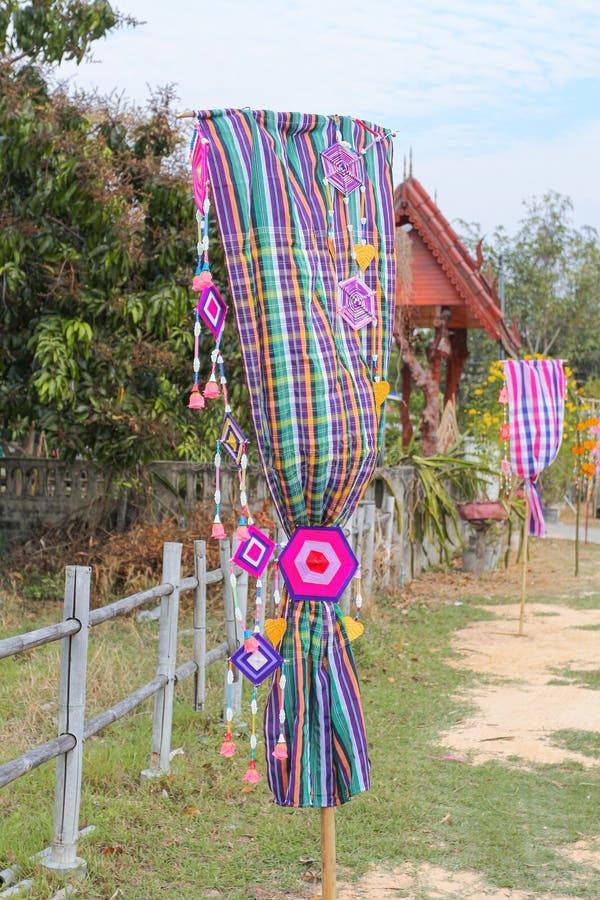 An Ancient Merit-making Tradition Using Objects and Flags Decorated ...