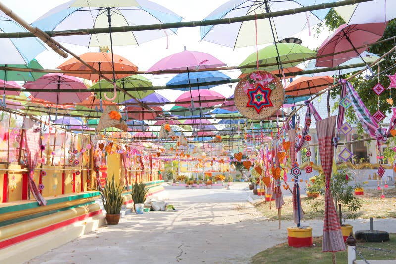 An Ancient Merit-making Tradition Using Objects and Flags Decorated ...