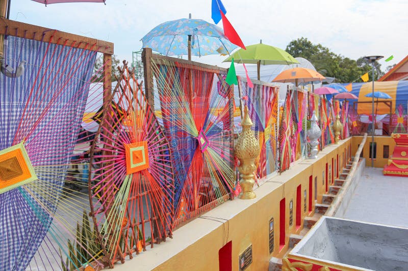 An Ancient Merit-making Tradition Using Objects and Flags Decorated ...