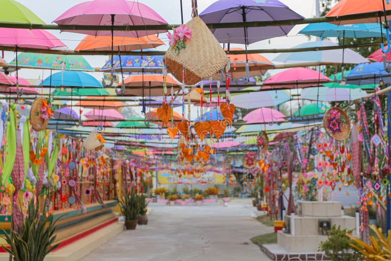 An Ancient Merit-making Tradition Using Objects and Flags Decorated ...
