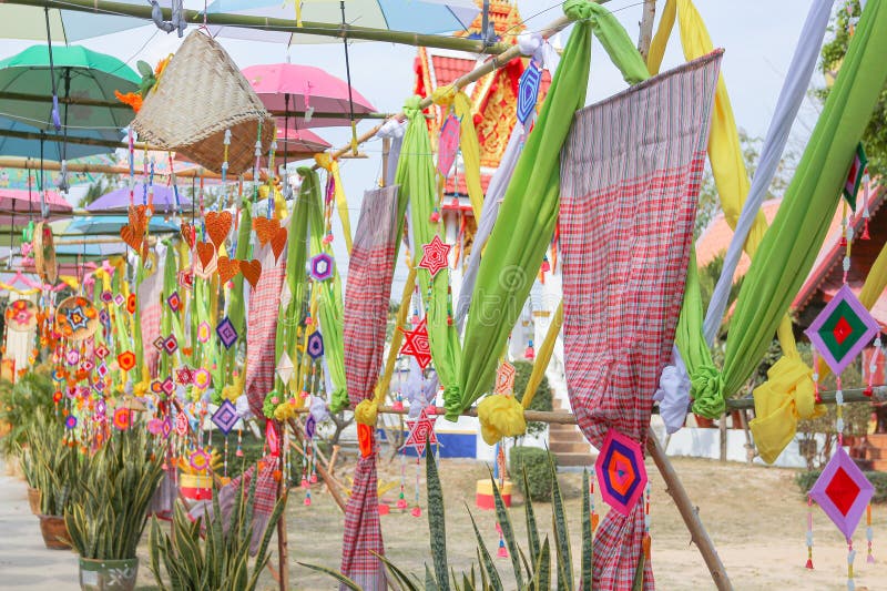 An Ancient Merit-making Tradition Using Objects and Flags Decorated ...
