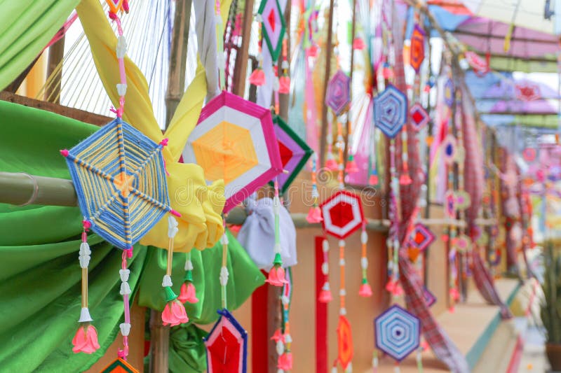 An Ancient Merit-making Tradition Using Objects and Flags Decorated ...