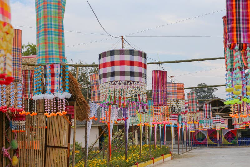 An Ancient Merit-making Tradition Using Objects and Flags Decorated ...