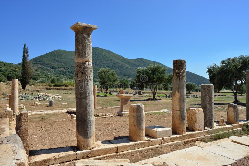 Ancient Messini Ruins, Messinia, Greece Stock Photo - Image of historic ...