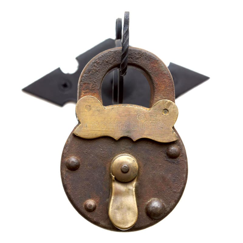 Ancient metal lock stock image. Image of steel, symbol - 36538037