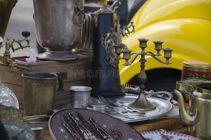 Ancient metal ware stock image. Image of utensils, kitchen - 91930995