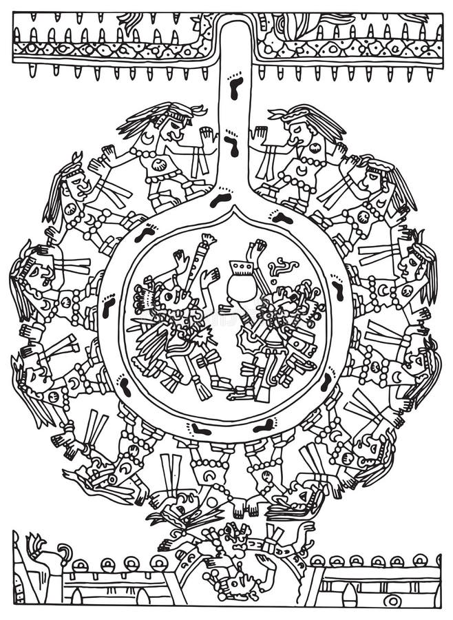 Ancient Mexican Design. Set of Aztec Labels and Elements. Vector Set ...
