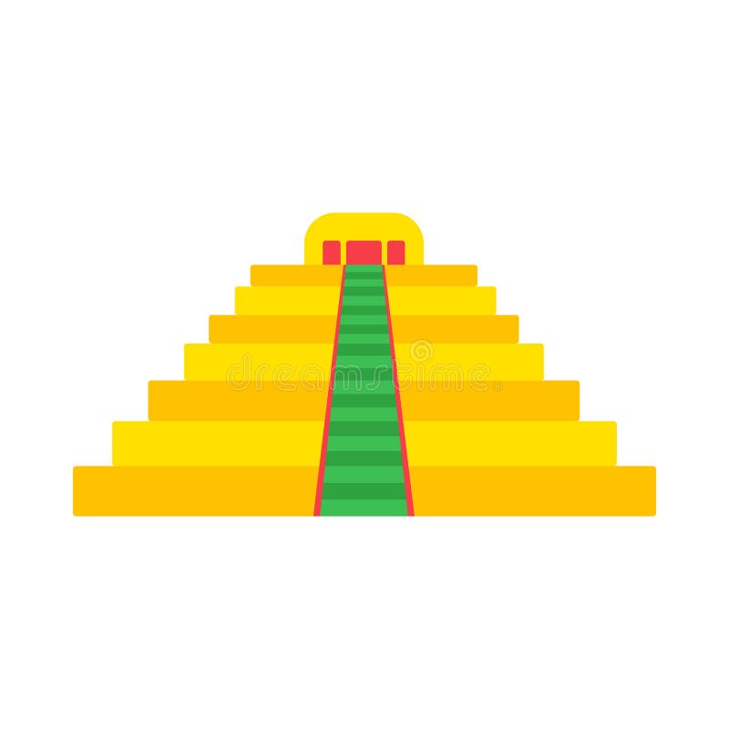 Ancient Mexican Step Pyramid Stock Vector - Illustration of stone, step ...