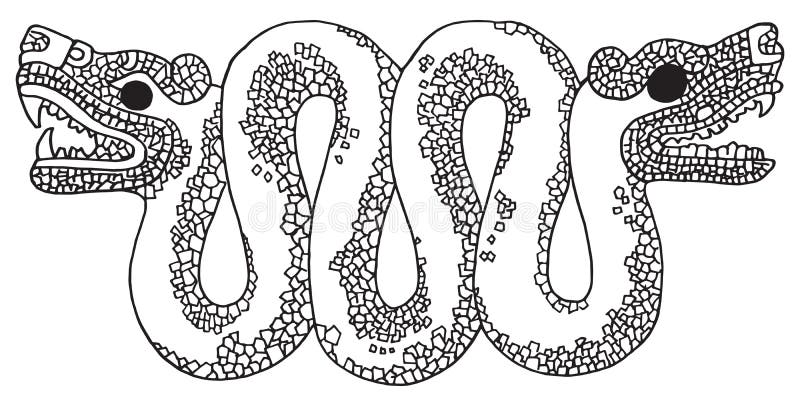 Ancient Mexican Tattoo. Set of Aztec Labels and Elements. Vector Set ...