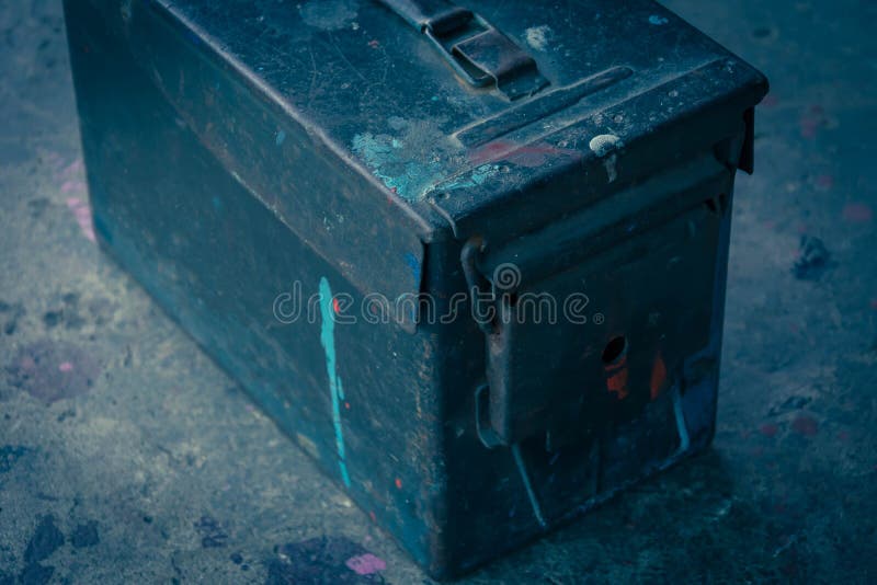 Ancient Military Ammunition Box Stock Photo - Image of assault, caliber ...