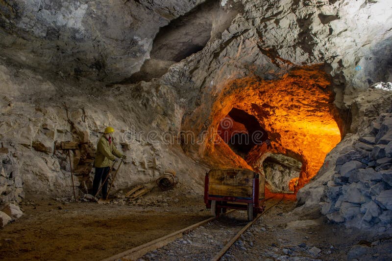 Ancient Mines on the Peaks of Europe Near the Lakes of Covadonga As a ...