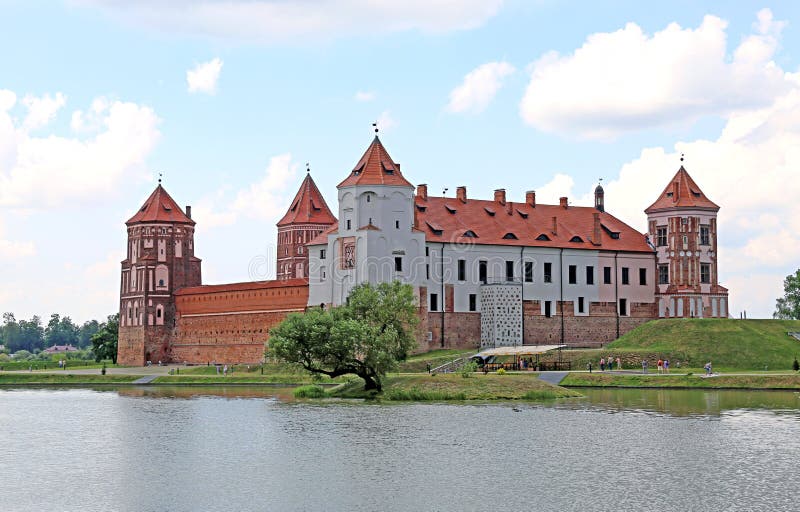 Ancient Mir Castle Complex in Belarus Editorial Stock Photo - Image of ...