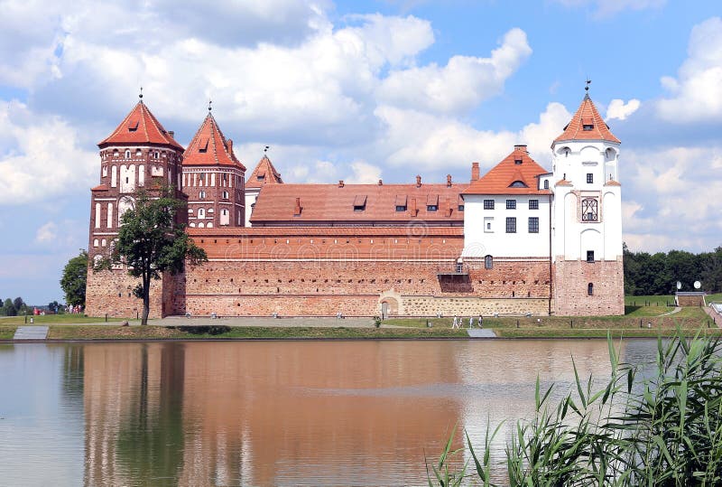 Ancient Mir Castle Complex in Belarus Stock Image - Image of tour ...