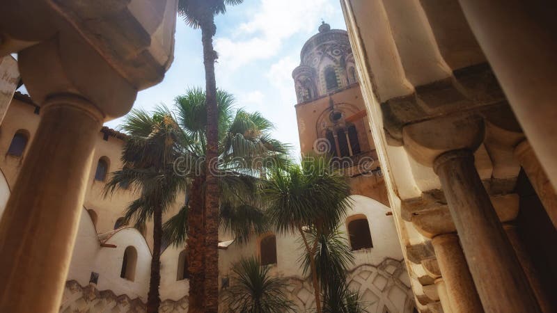 Ancient Monastery with Blue Sky Angle Shot Stock Photo - Image of ...