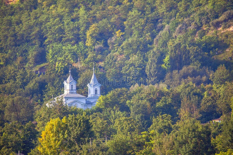 Ancient Monastery in the Forest Stock Photo - Image of medieval, dome ...