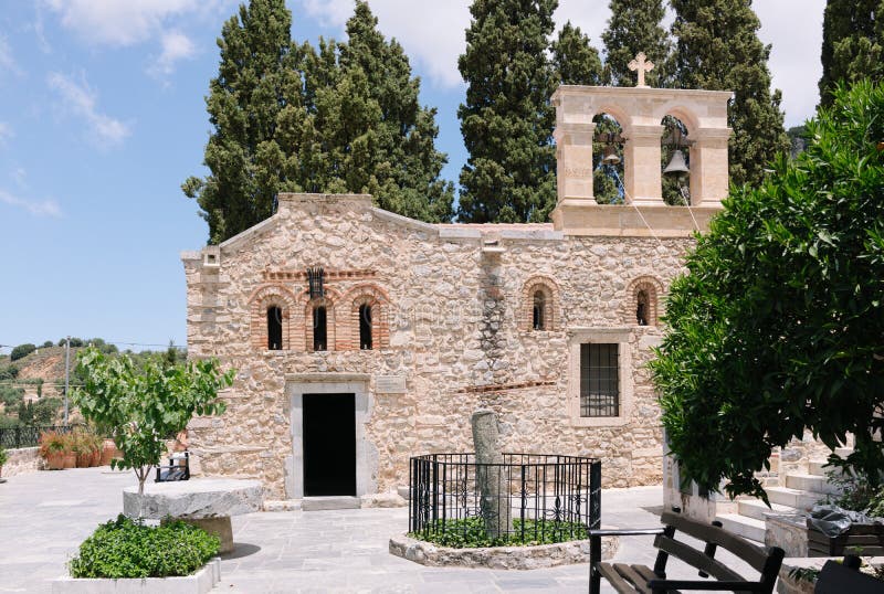 Ancient Monastery Kera Kardiotissa Stock Photo - Image of crete ...