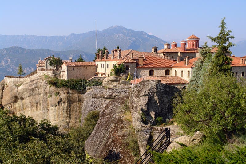 Ancient Monastery in Mountains Stock Photo - Image of monastery, open ...