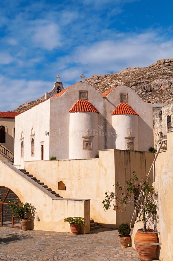 Ancient Monastery of Preveli Stock Photo - Image of blue, abbey: 54495100