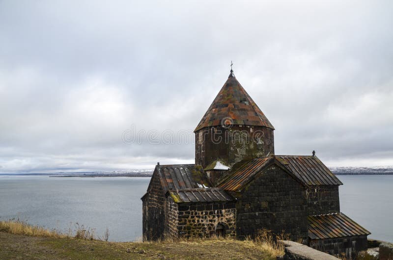 Ancient Monastery of Sevanavank in Armenia with the Sevan Lake in the ...