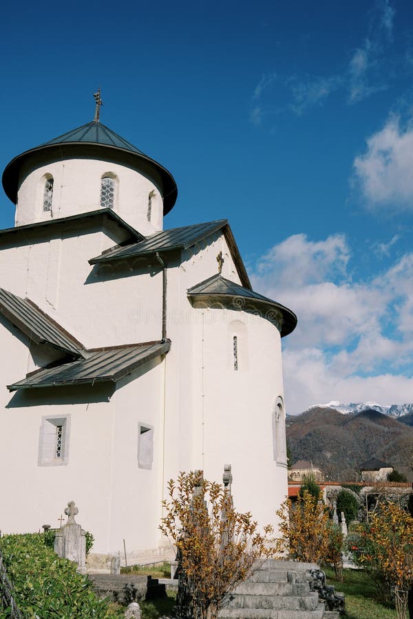 Ancient Monastery in the Valley of the Moraca River at the Foot of the ...