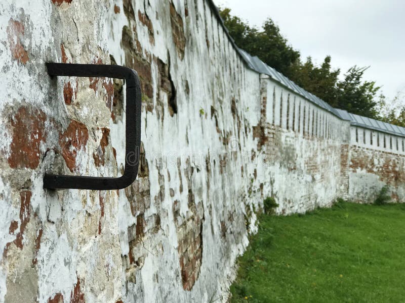 Ancient Monastery Wall on a Summer Cloudy Day. Stock Photo - Image of ...