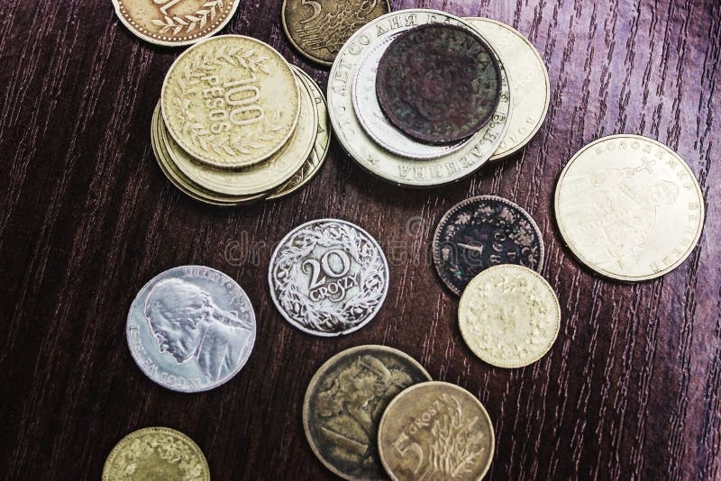 The Ancient Money of Different Countries Stock Photo - Image of dollar ...