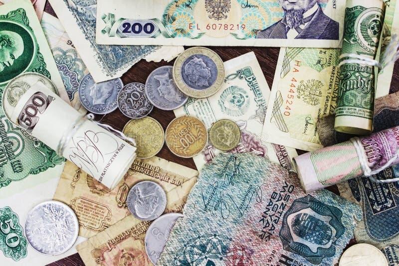 The Ancient Money of Different Countries Stock Photo - Image of closeup ...