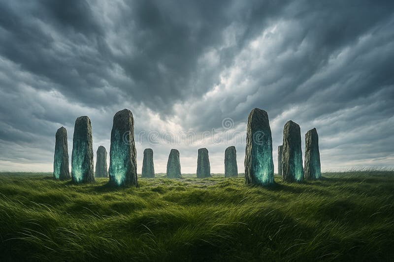 Enigmatic Green Monolithic Structures Stock Photos - Free & Royalty ...