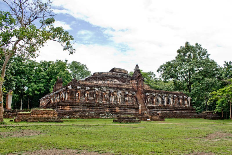 Ancient Monument at Wat Chang Rop Stock Image - Image of construction ...