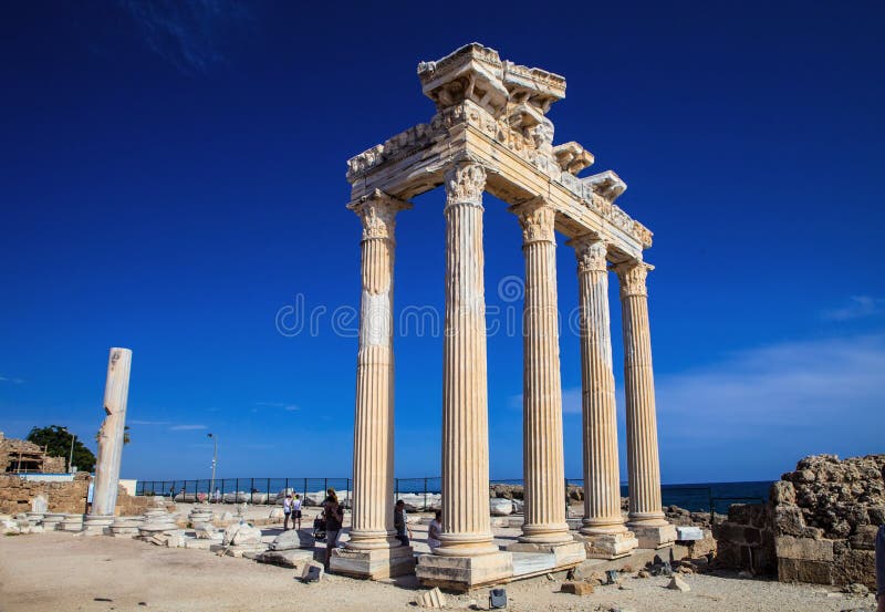 Ancient Monuments in Side, Turkey Editorial Photography - Image of ...