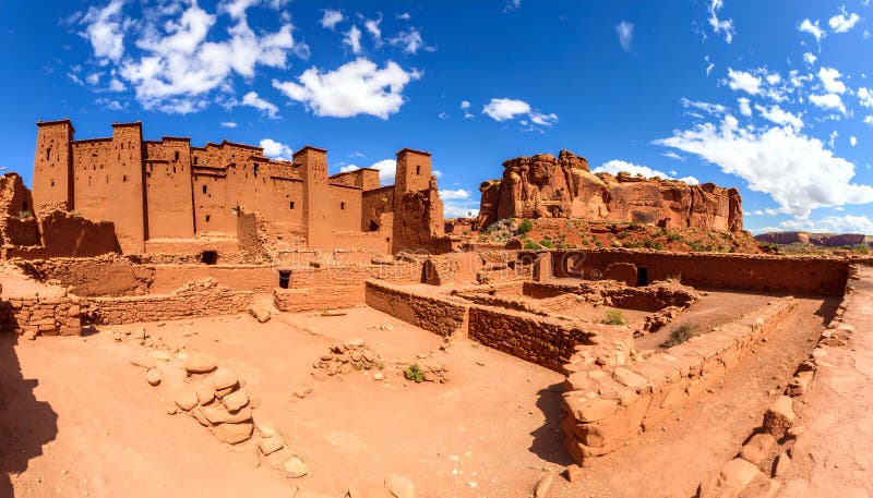 Ancient Adobe Ruins Under a Vivid Blue Sky Stock Image - Image of ...