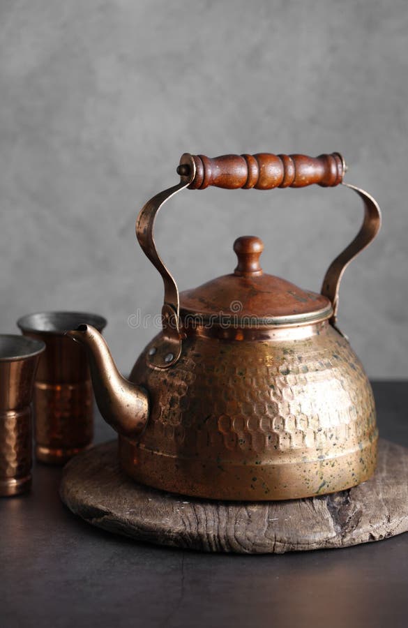 Ancient Moroccan Tea Pot and Cup Stock Image - Image of ancient, golden ...